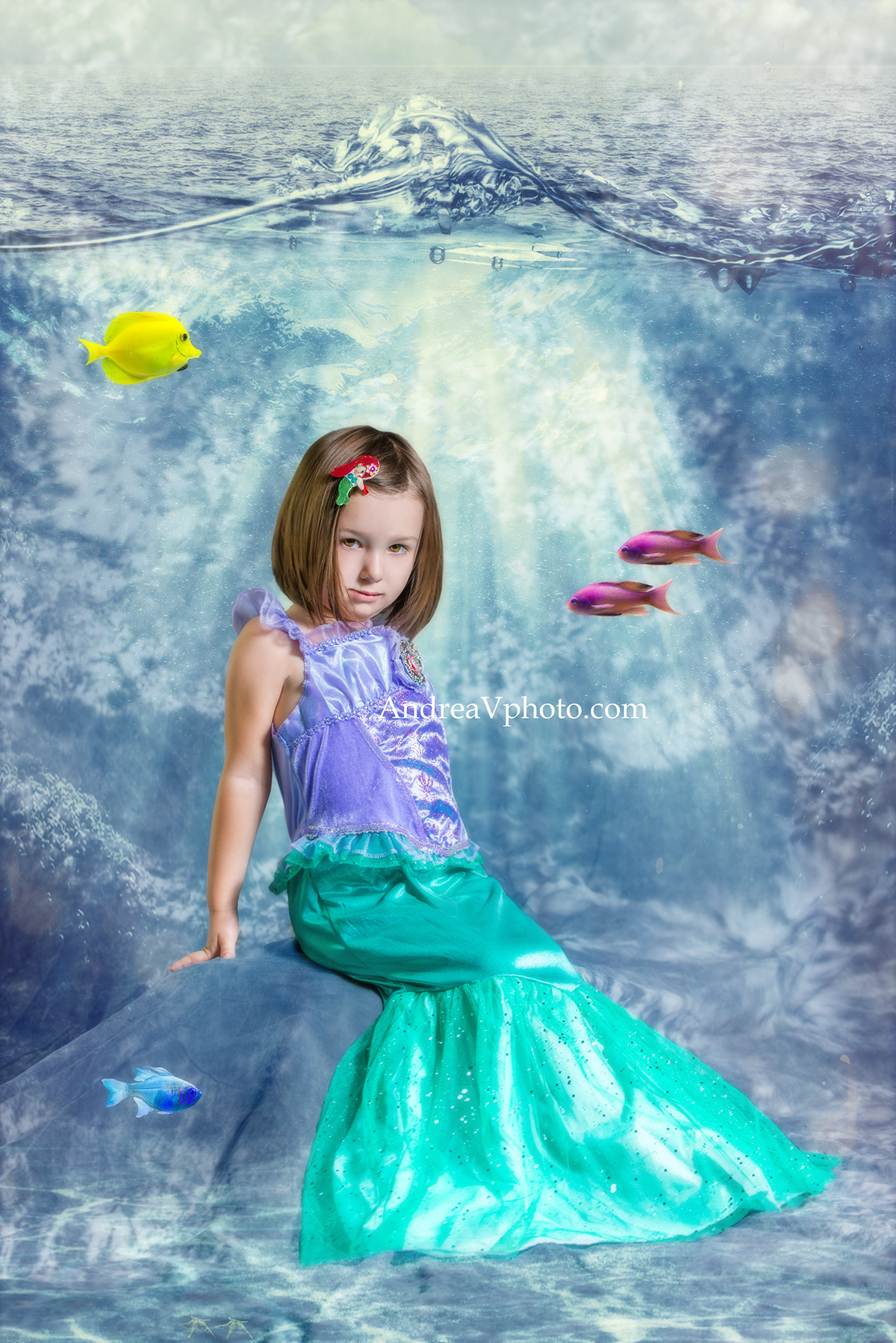 Child Mermaid Creative Photo Session – Andrea Young Art